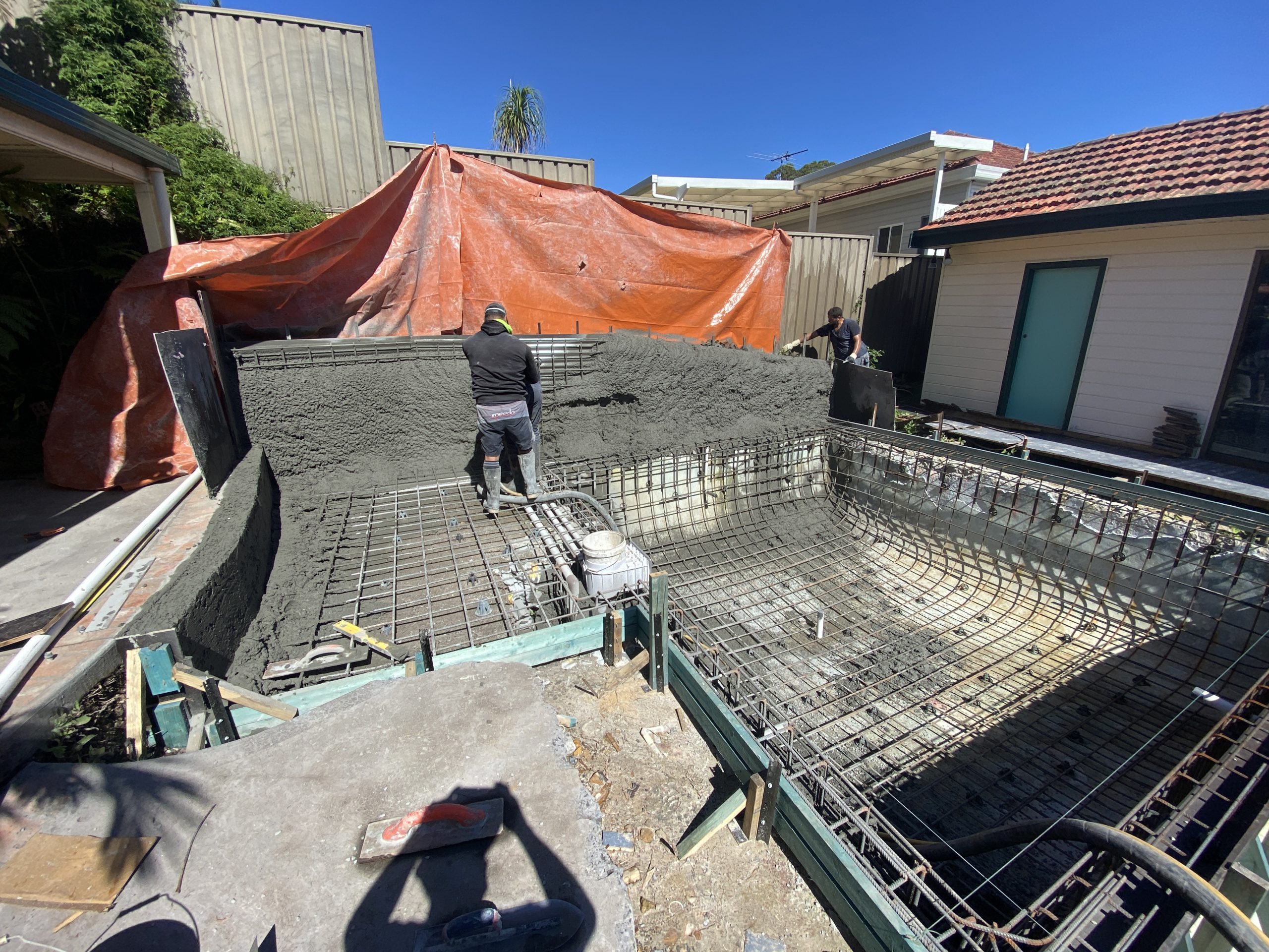 Pool Renovation - New Pool inside of existing pool in Loftus ...