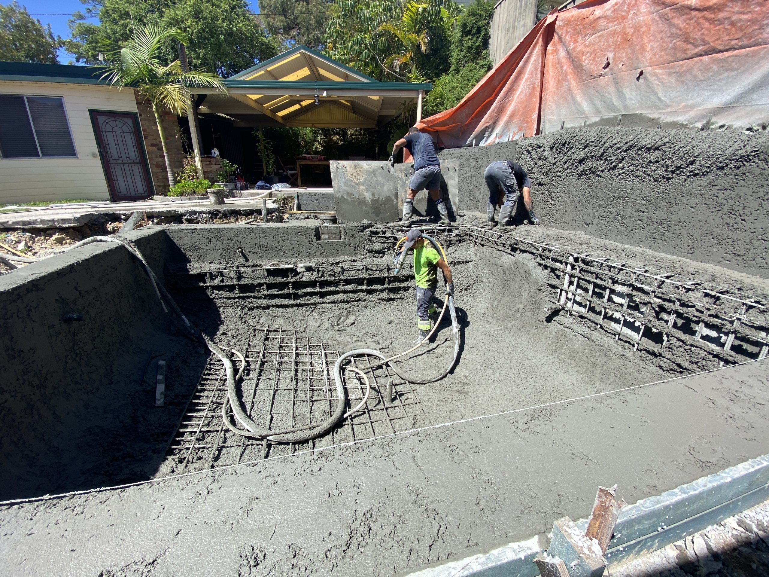Pool Renovation - New Pool inside of existing pool in Loftus ...