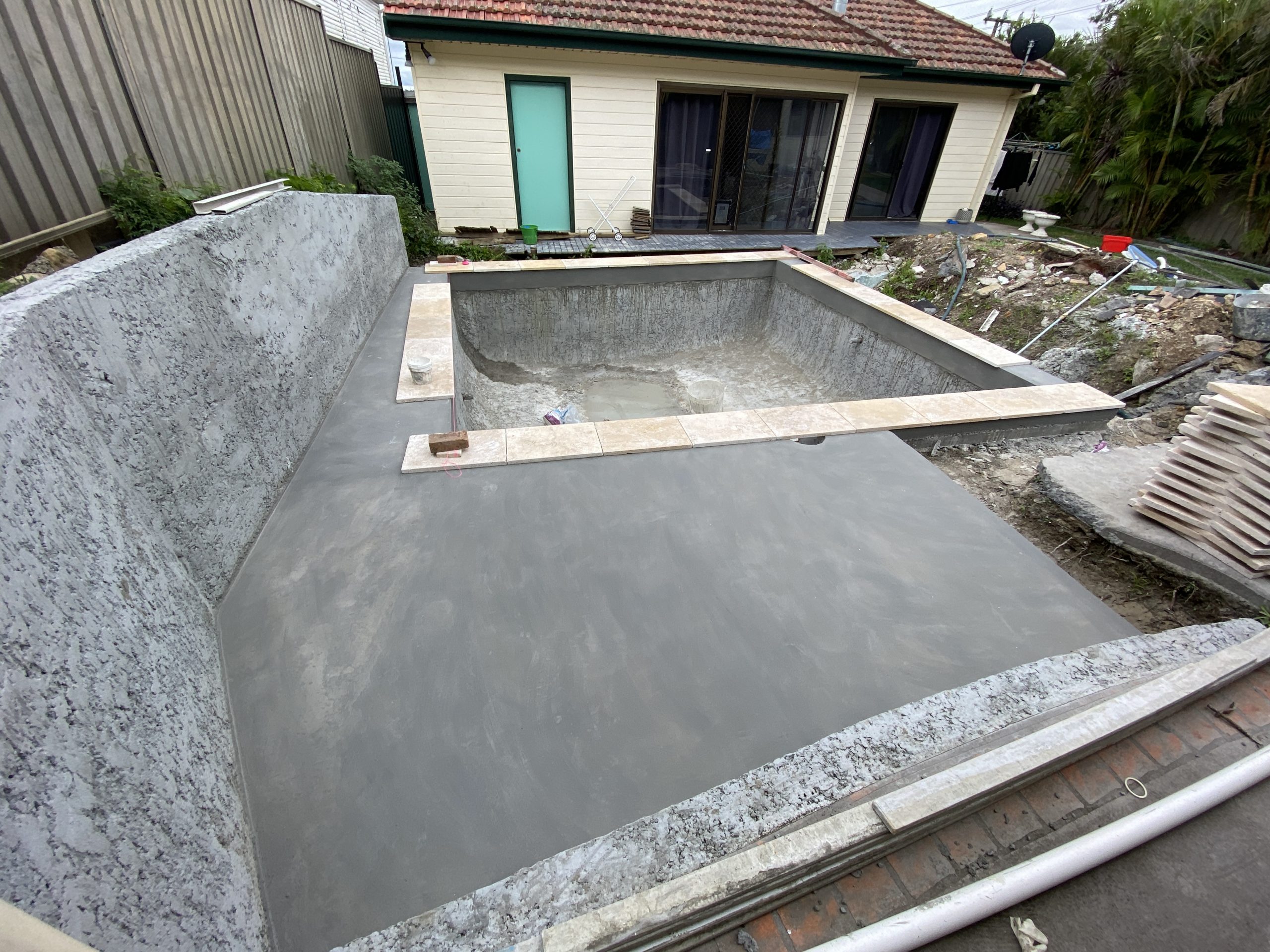Pool Renovation - New Pool inside of existing pool in Loftus ...